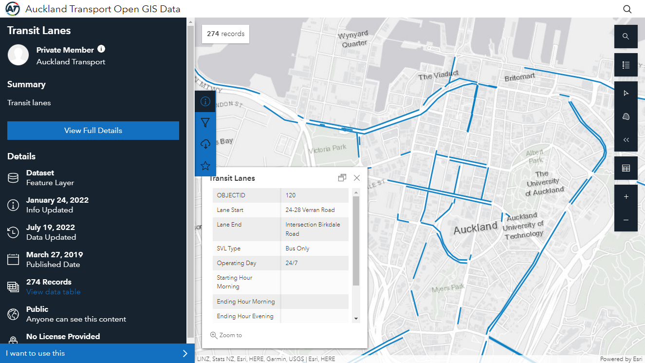 Bus Lane Locations in Auckland (Link to map) – PEAK